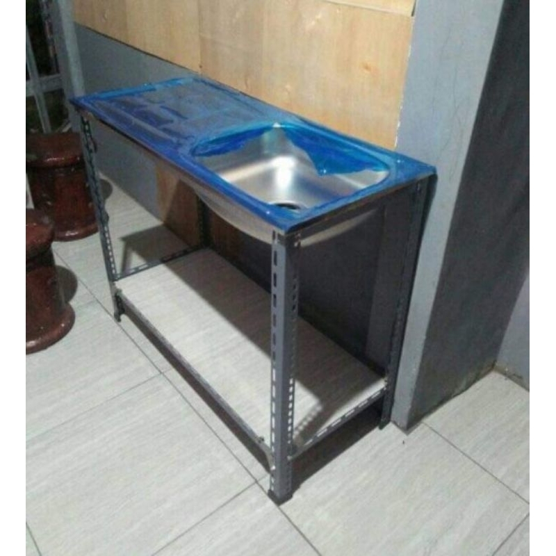 Jual rak besi siku lubang buat wastafel ukuran 40x95x75 besinya saja ...