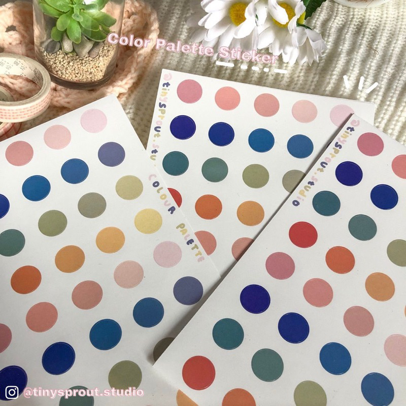 Jual Color Palette Sticker Sheet - Colour Palette Stiker Set - Planner ...