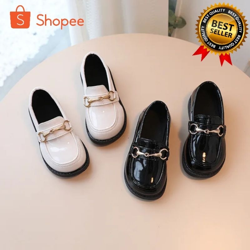 Jual Sepatu Anak Perempuan Cantik Motif Kancing Golf Elegan Mewah ...