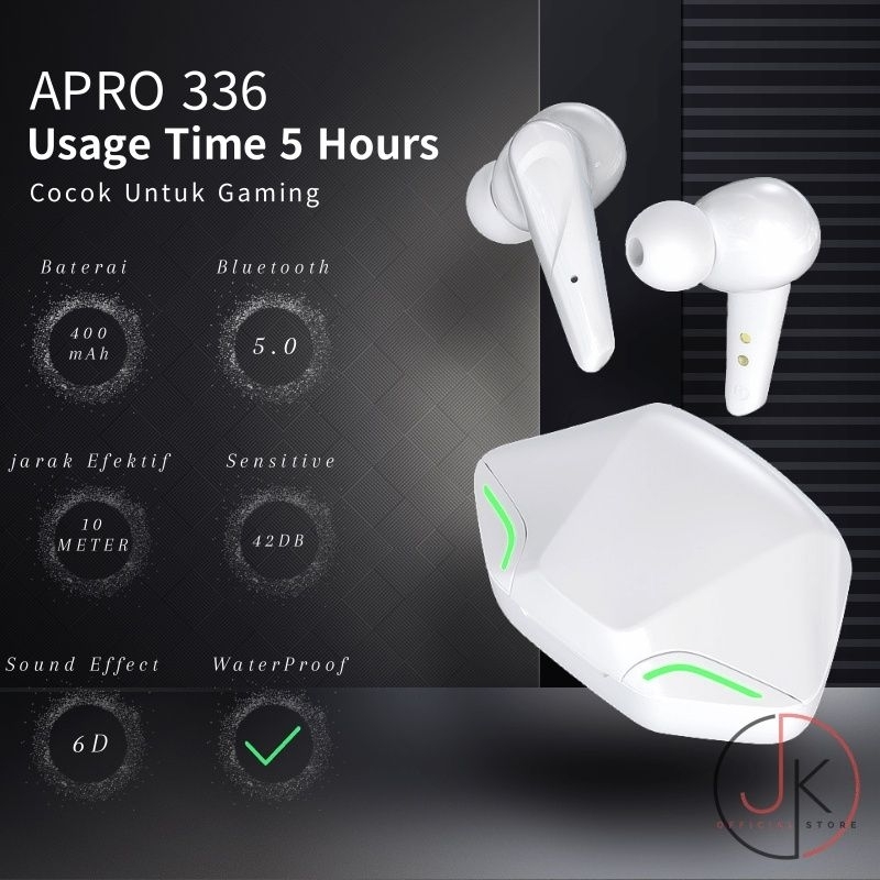 Jual Headset Bluetooth TWS APRO 366 / Headset Bluetooth Gaming / Headset Bluetooth Termurah ...
