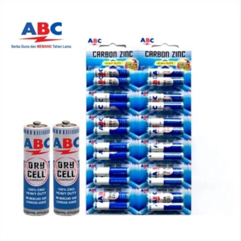 Jual Battery ABC Dry Cell AAA/A3 R03 1.5V (2 pcs) | Shopee Indonesia