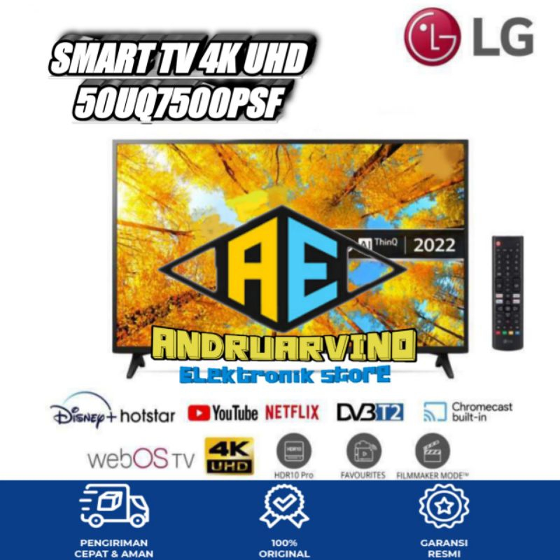 Jual LED TV LG 50 INCH - 50UQ7500PSF SMART UHD DIGITAL TV 50UQ7500 ...