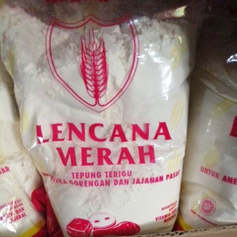 Jual Tepung Lencana Merah terigu protein rendah 1kg | Shopee Indonesia