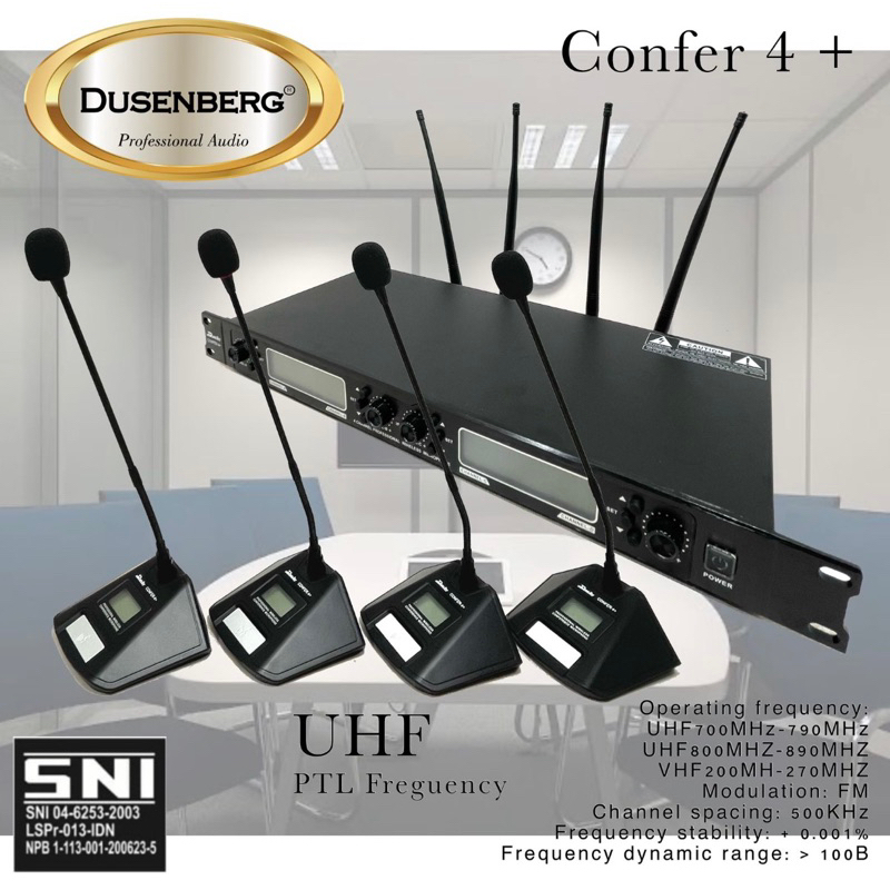 Jual Mic Wirelesss Podium Dusenberg Confer 4+ Original Conference 4 Mic ...