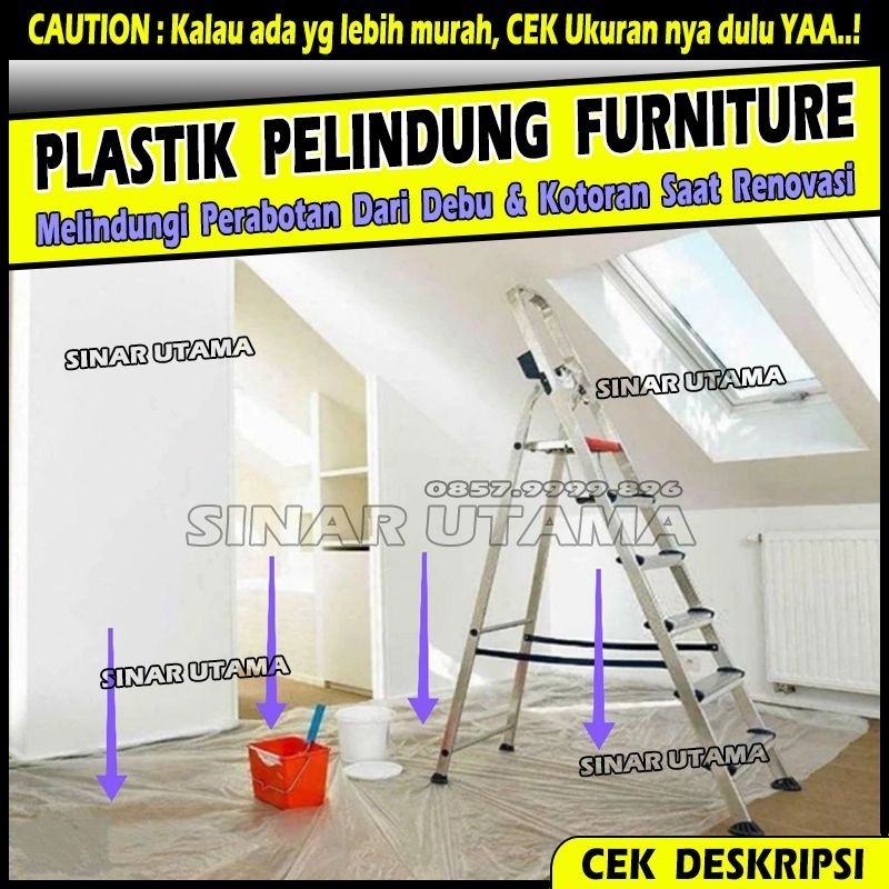 Jual Plastik Proyek Anti Debu Renovasi Lantai Penutup Cat Tembok Besi ...