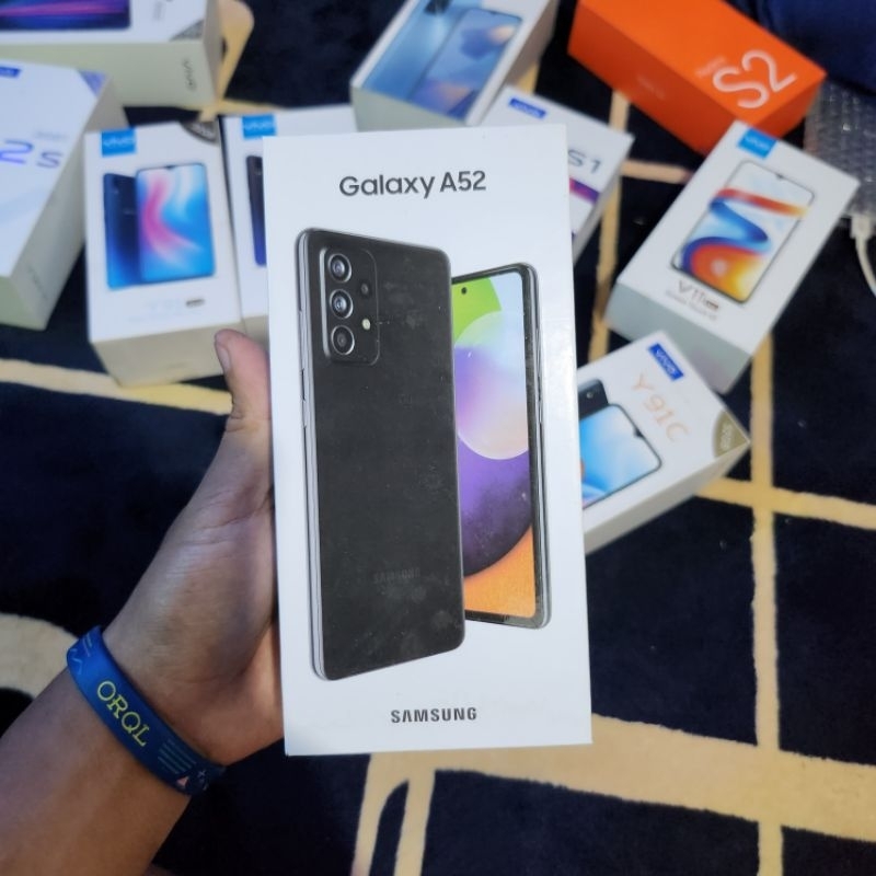Jual Dus box Kotak Original Copotan Samsung A52 (Black) | Shopee Indonesia
