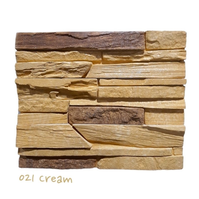 Jual Ys 021 cream #Batu alam cetak/dekorasi rumah/batu alam cetak ...