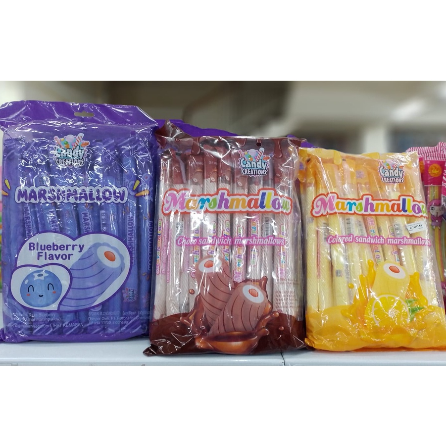 Jual permen marshmallow panjang/ marshmallow kepang aneka rasa -candy ...