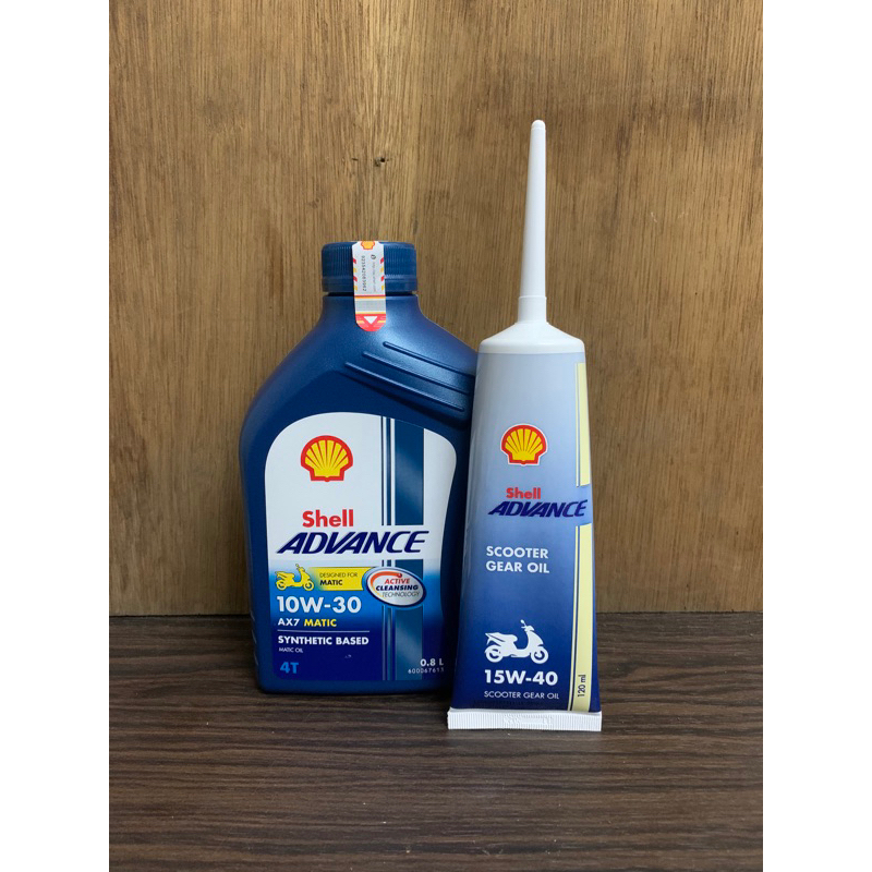 Jual Shell AX7 Scooter 10w30 + Oli Gardan Shell 120ml 15w40 / MATIC ...