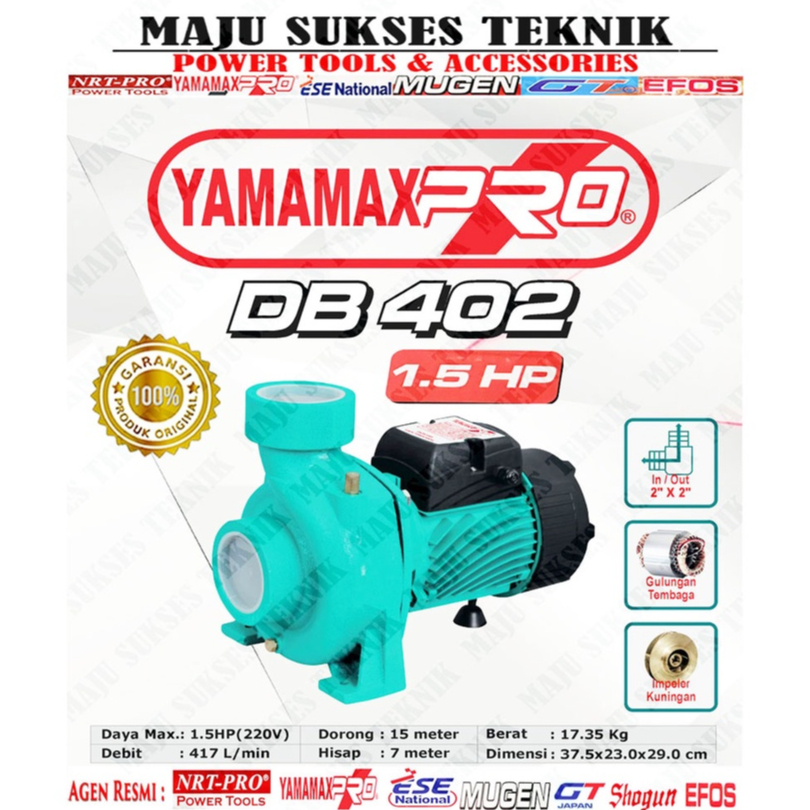 Jual YAMAMAX PRO DB 402 1.5HP 2 Inch POMPA AIR CENTRIFUGAL PUMP 2Inch POMPA IRIGASI DB402 1.5 HP ...