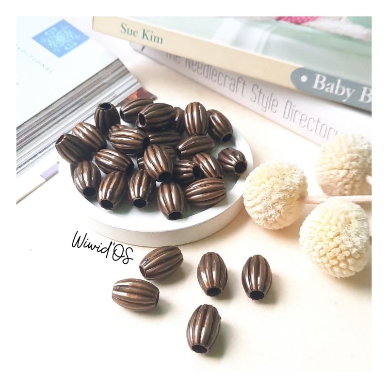 Jual (12 biji ) MANIK TABUNG ATG HIJAU BAKAR 15 mm | Shopee Indonesia