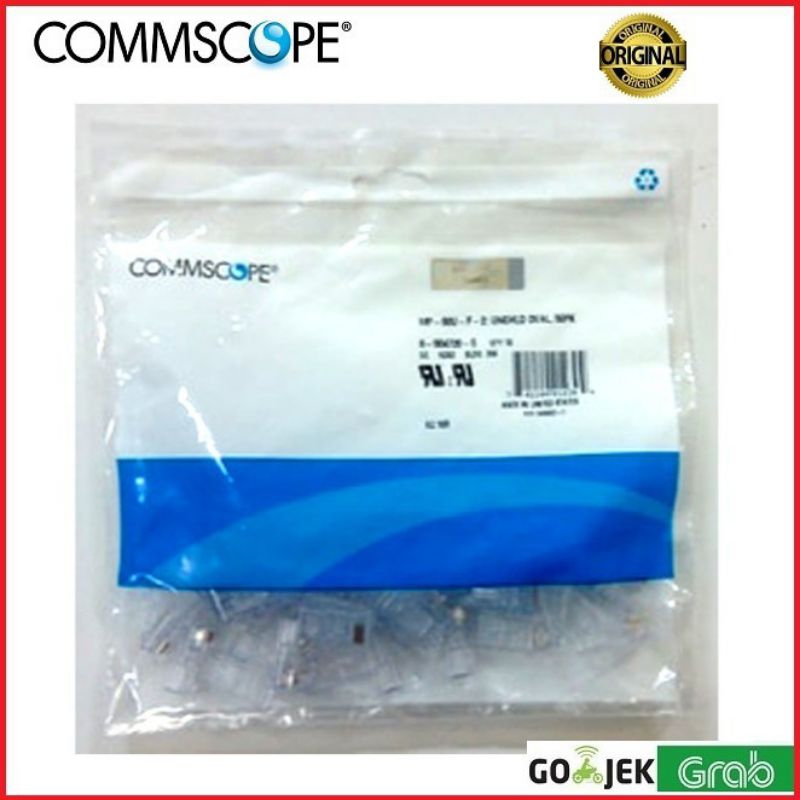 Jual KONEKTOR RJ45 COMMSCOPE AMP KONEKTOR RJ45 CAT 5E ISI 50 | Shopee ...