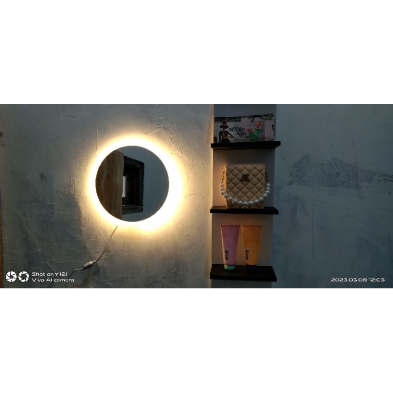 Jual Cermin Lampu Led Aesthetic Mirror cermin dinding Cermin Gantung ...