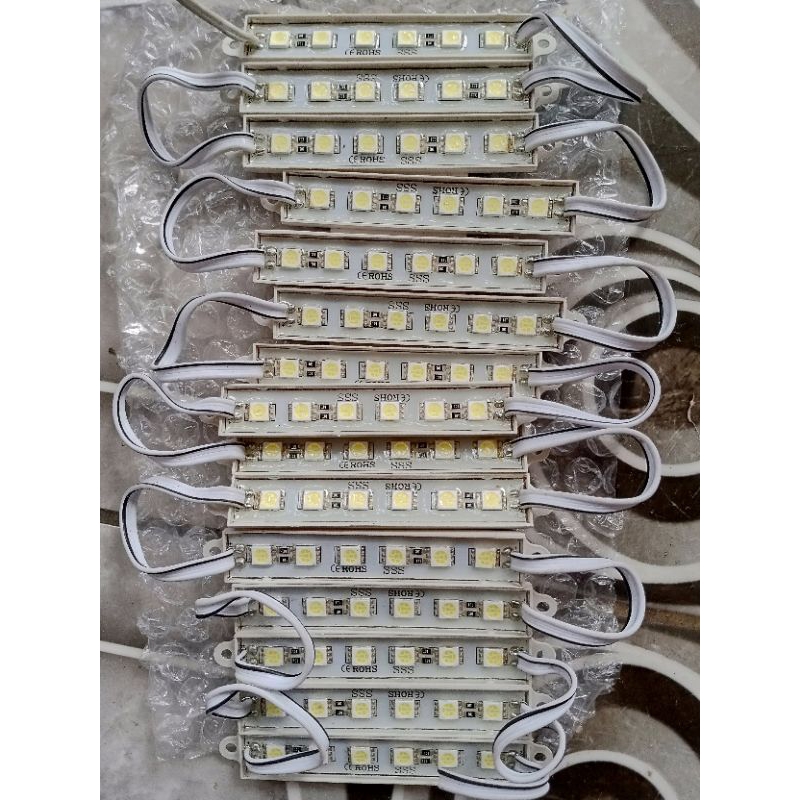 Jual Lampu Mata LED warna putih clear 6 mata LED waterproof 12 volt dc ...