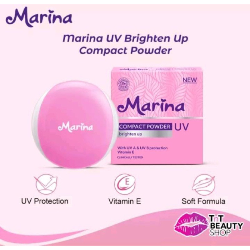 Jual MARINA conpact powder UV brighten up 12 gr - bedak padat marina ...