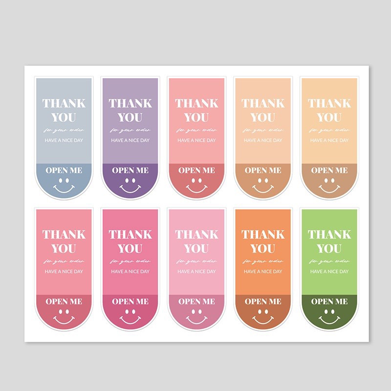 Jual Sticker Label Open Me Thank You Per lembar Stiker Hampers Kado ...