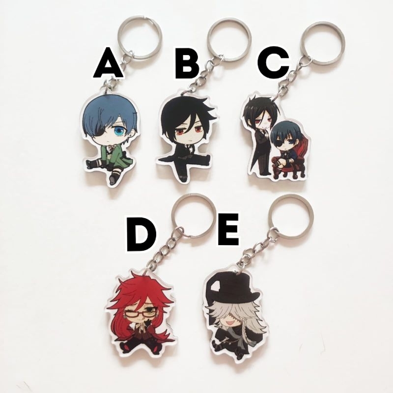 Jual Keychain Anime Kuroshitsuji 1 Black Butler Ciel Phantomhive ...