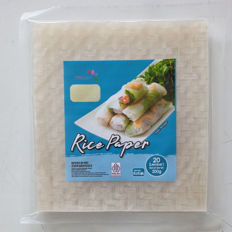 Jual RICE PAPER KOTAK 200GR 20 LEMBAR | Shopee Indonesia