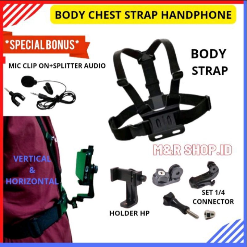 Jual Chest Stap Mount Smartphone Bodystrap For Action Cam GoPro Hero ...