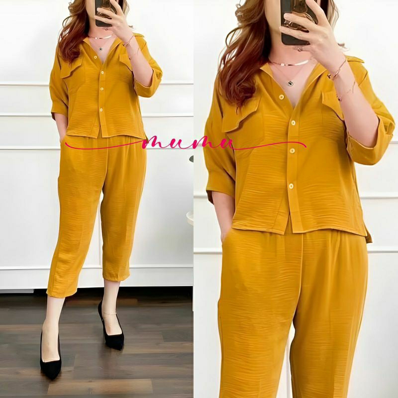 Jual JMY - STELA SET CRINKLE Setelan Crinkle Bestseller Bisa COD ...