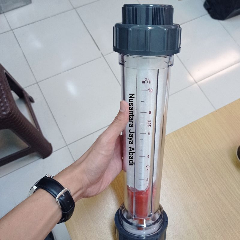 Jual Flowmeter Rotameter Plastic Tube Drat 1 1/2 " inchi 1 - 10 m3/h ...