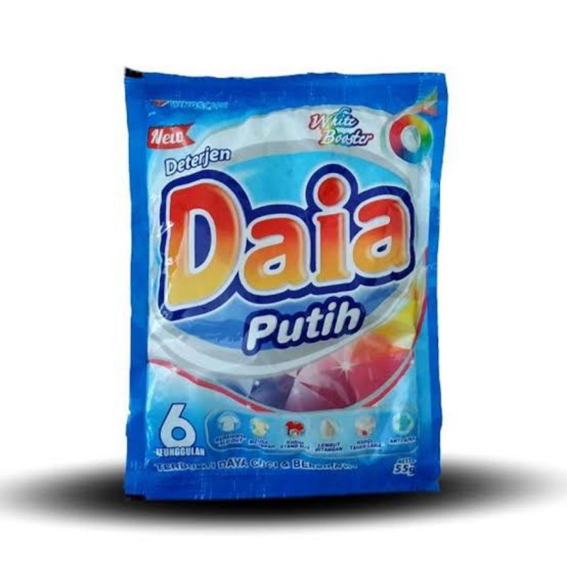 Jual DAIA DETERGEN BUBUK PUTIH 20 gr | Shopee Indonesia