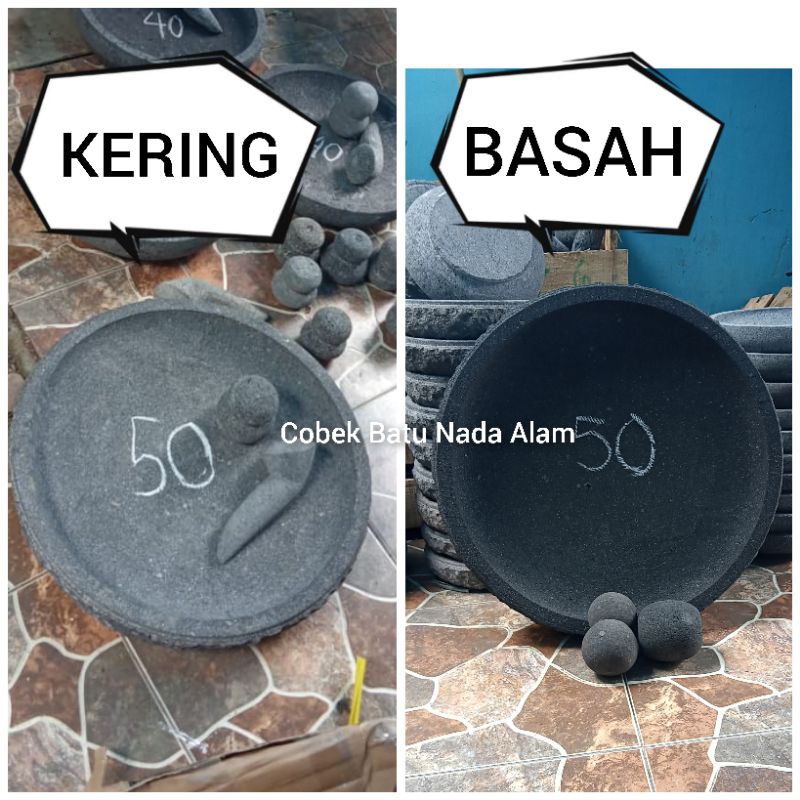 Jual (PACKING KAYU) COBEK BATU ASLI 50cm & 60cm GRATIS 2 ULEKAN ...