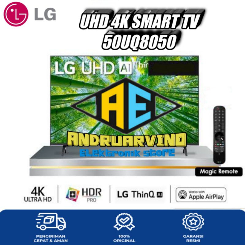 Jual LG LED TV 50 Inch 50UQ8050 4K UHD Smart TV with Al ThinQ 50UQ8050PSB | Shopee Indonesia