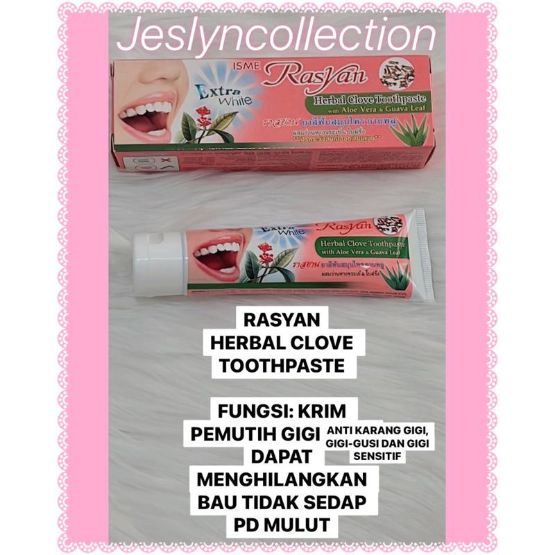 Jual RASYAN HERBAL CLOVE TOOTHPASTE 100 gram / PEMUTIH GIGI / ODOL ...