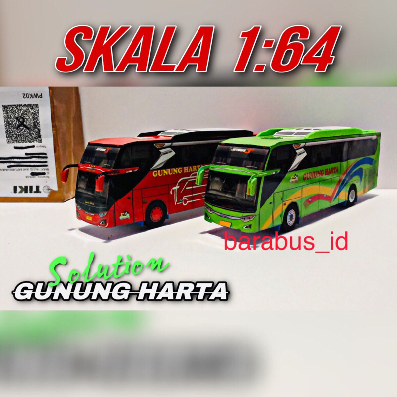 Jual Miniatur Bus GUNUNG HARTA Kecil Skala 1:87 | Shopee Indonesia