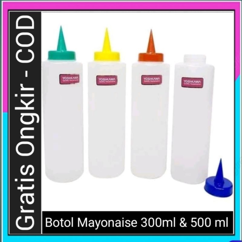 Jual Botol Mayonaise Plastik Serbaguna Ukuran 500 ml & 300 ml | Shopee ...