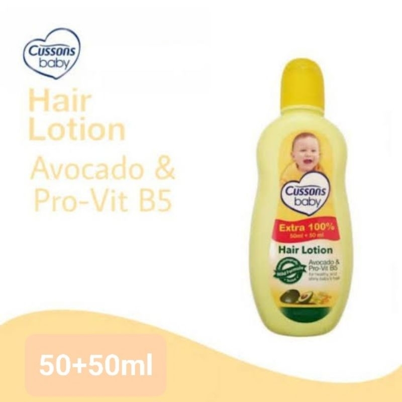 Jual Cussons hair lotion / minyak rambut bayi (50+50ml) (100+100ml ...