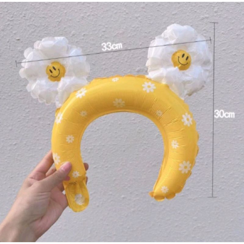 Jual balon bunga daisy tanggung, kacamata daisy, balon bando daisy ...