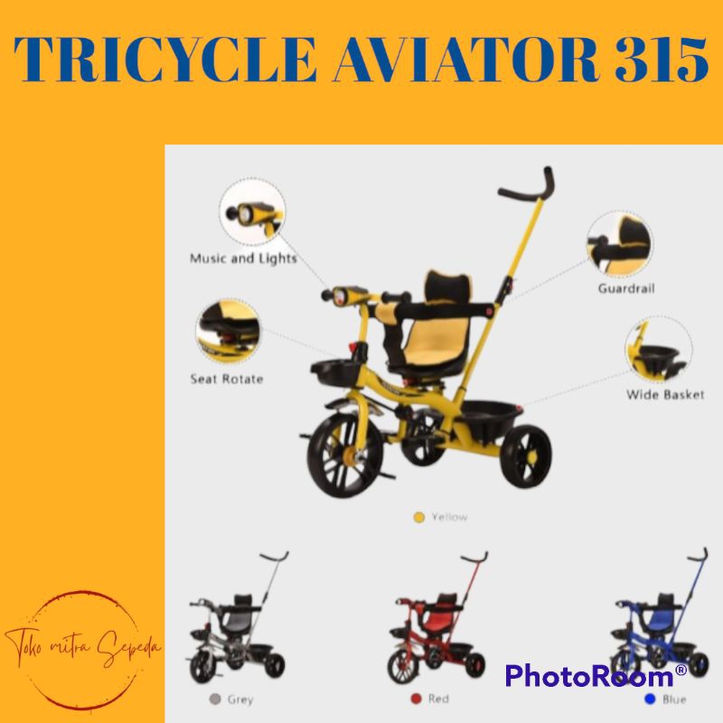 Jual Sepeda Dorong Tiga Roda Aviator AT 315 Tricycle anak AVIATOR AT ...