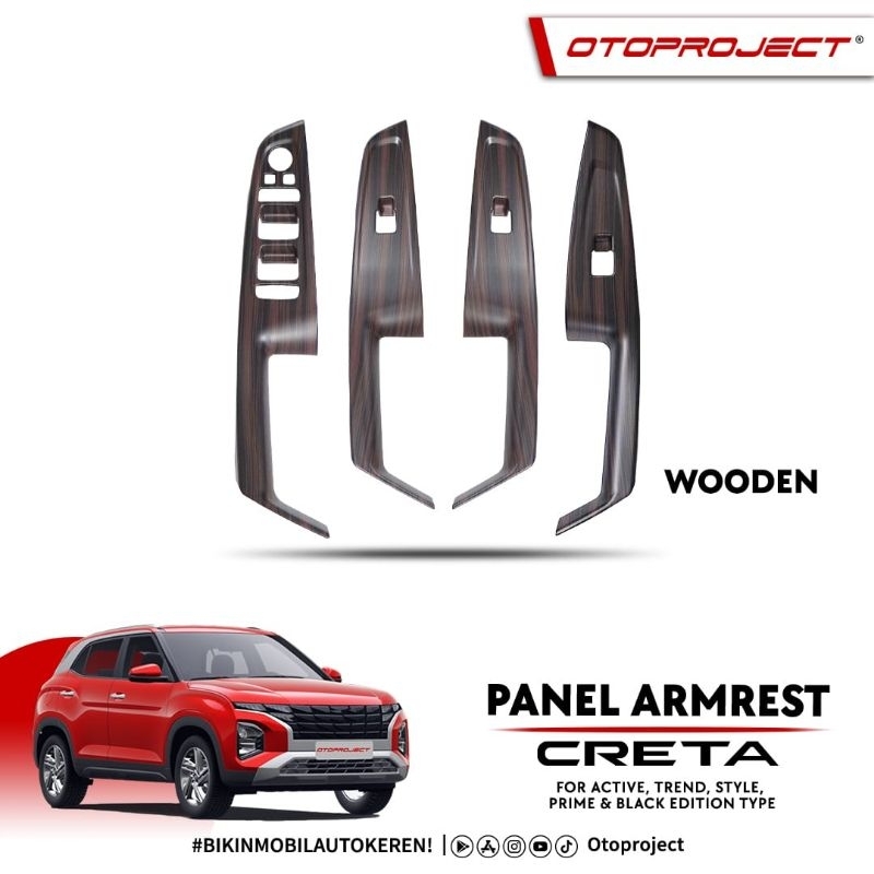 Jual panel armrest power window Interior Hyundai Creta 2022 2023 Hitam ...