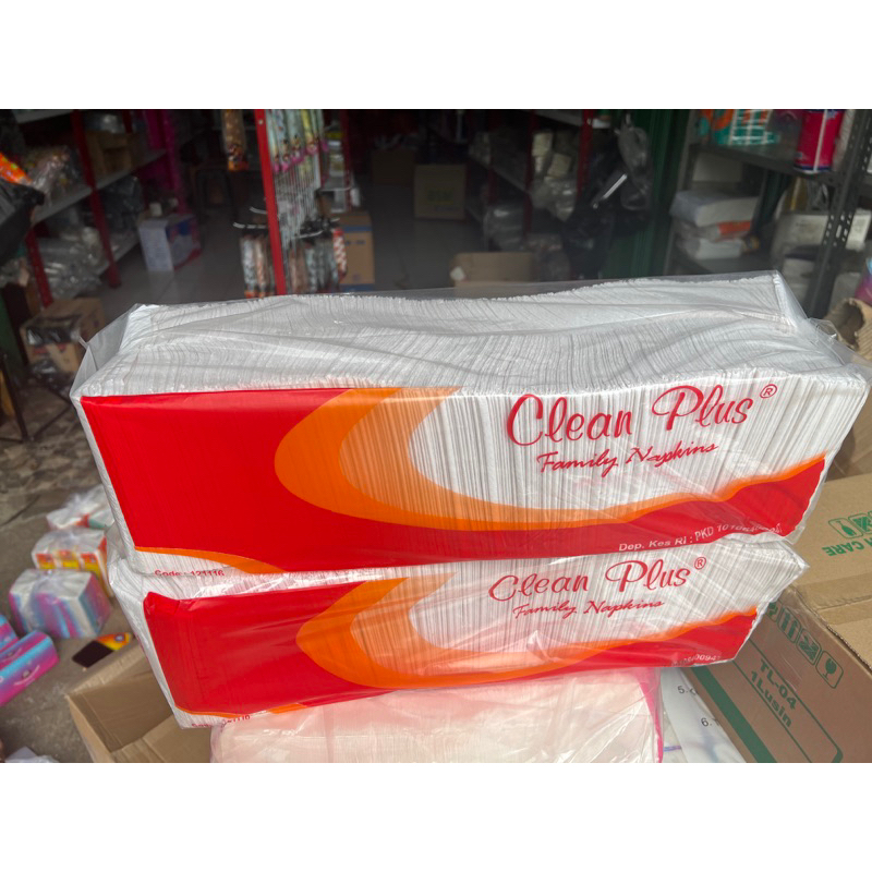 Jual Tissue makan tissue napkin tissue makan belah hyper dan cleanplus 700gram | Shopee Indonesia
