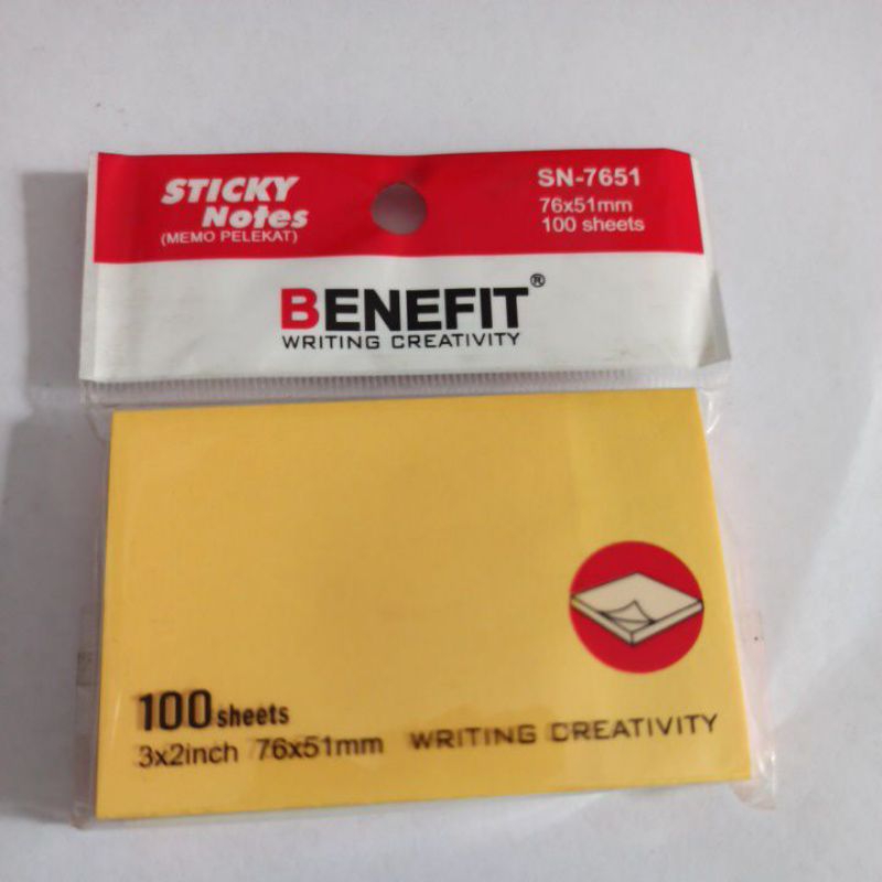Jual Sticky Notes Benefit 76 x 51 mm | Shopee Indonesia