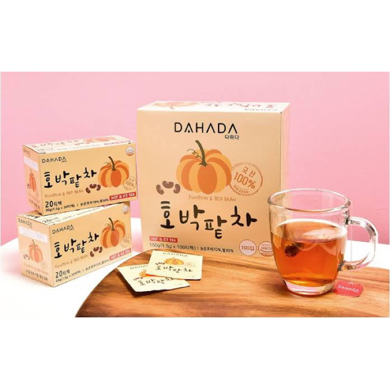 Jual Dahada Korean Traditional Tea Pumpkin red bean tea | Shopee Indonesia