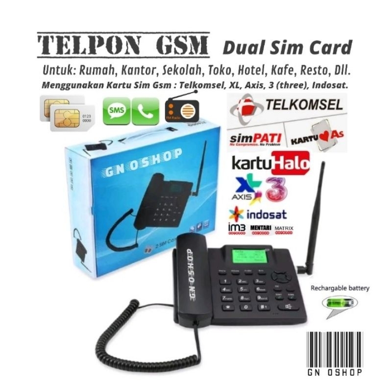 Jual Telepon GSM Rumah Kantor Pesawat Telp Telpon Telephone Phone Dual ...