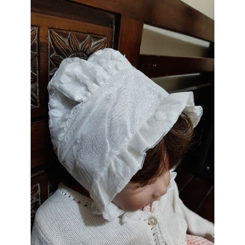 Jual Topi Bonet Bayi warna putih dan baby pink 0-6 bl | Shopee Indonesia