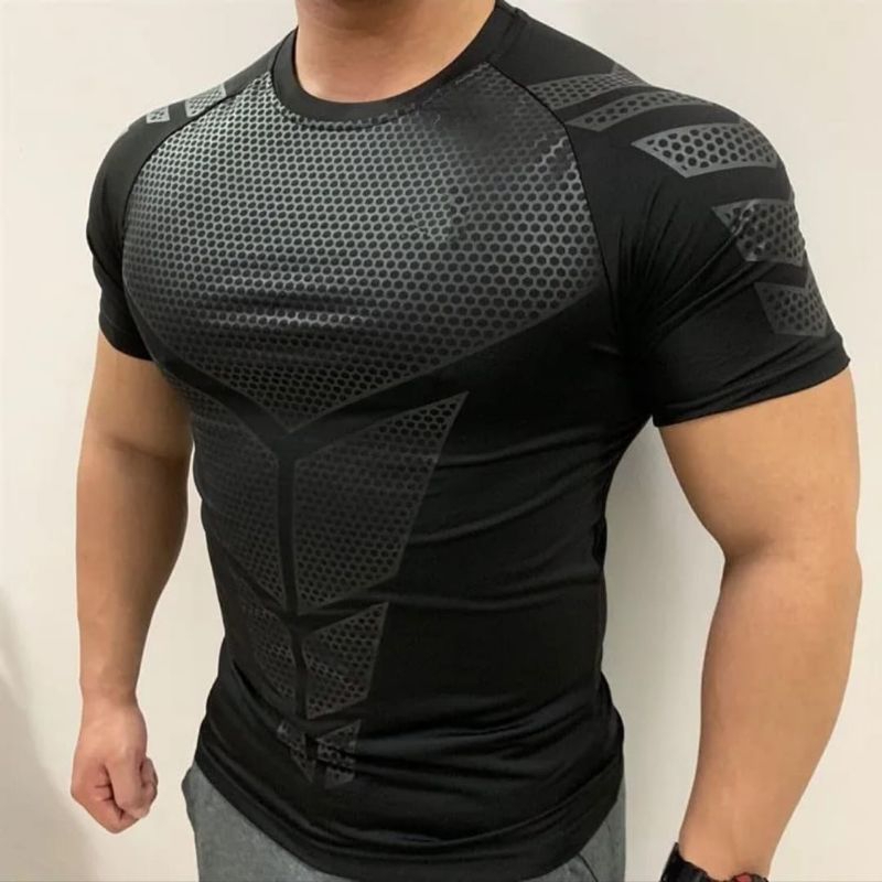 Jual Baju kaos Fitnes pria gym fitnes lengan pendek | Shopee Indonesia
