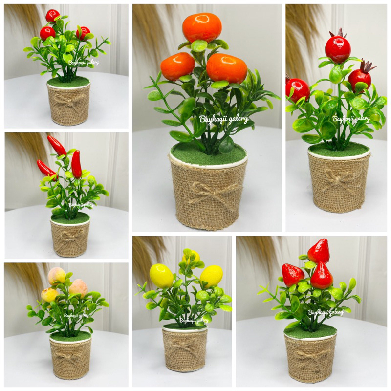Jual BUNGA GONI BUAH ARTIFICIAL MINI // PAJANGAN POT GONI BUNGA ...