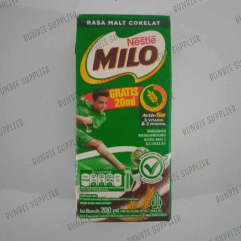Jual Susu UHT Milo Susu Coklat Milo 180ml + 20ml (SATUAN) | Shopee ...
