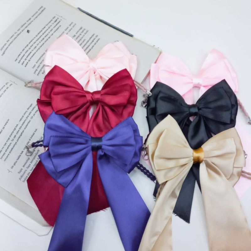 Jual Konektor Hijab Masker Pita Satin Isi 1pcs Kekinian Strap Mask ...