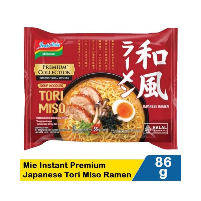Jual INDOMIE Mie Instant Premium Collection Tori kara |Japanese shoyu ramen | Japanese takoyaki ...