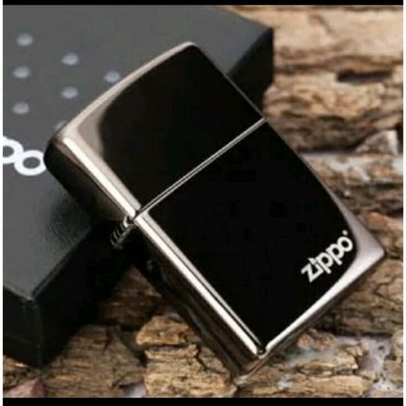Jual Korek Api Zipo Black Ice Logo | Shopee Indonesia