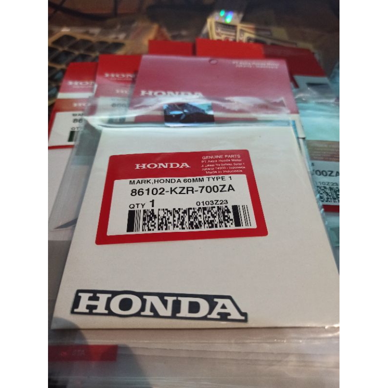 Jual Mark HONDA 60MM TYPE 1 Emblem Stiker Original Honda Genuine Parts ...