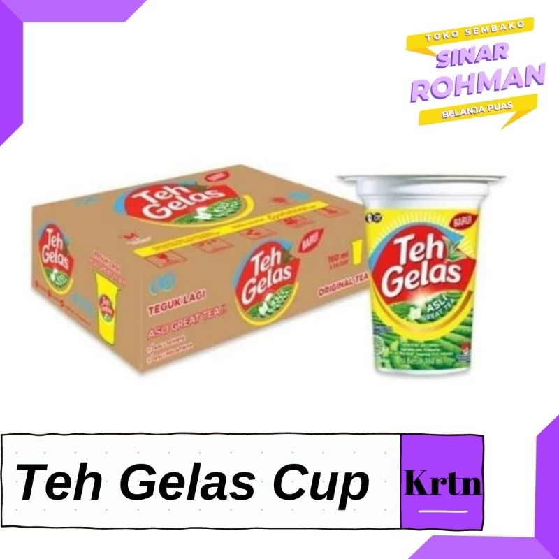 Jual MINUMAN TEH GELAS CUP KARTON ISI 24CUP | Shopee Indonesia