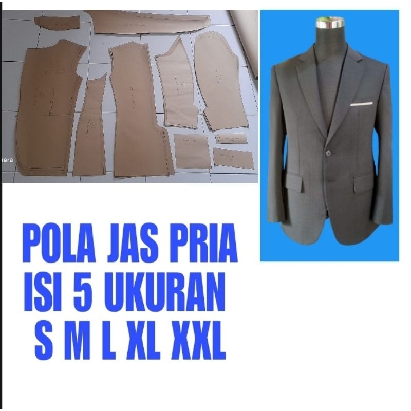 Jual pola jas pria isi 5 ukuran S M L XL XXL | Shopee Indonesia