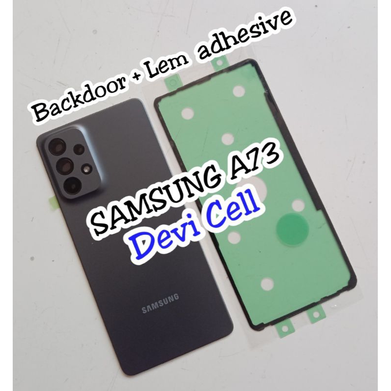 Jual Back Casing Backdoor + LEM adhesive + Ring Kaca Kamera Samsung A73 ...